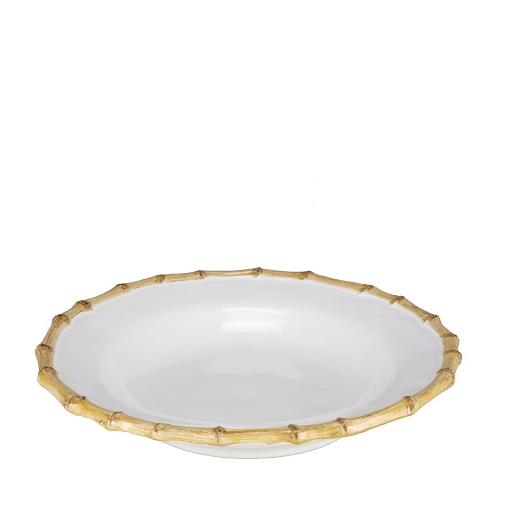 Classic Bamboo Natural Pasta Bowl– Blue Print